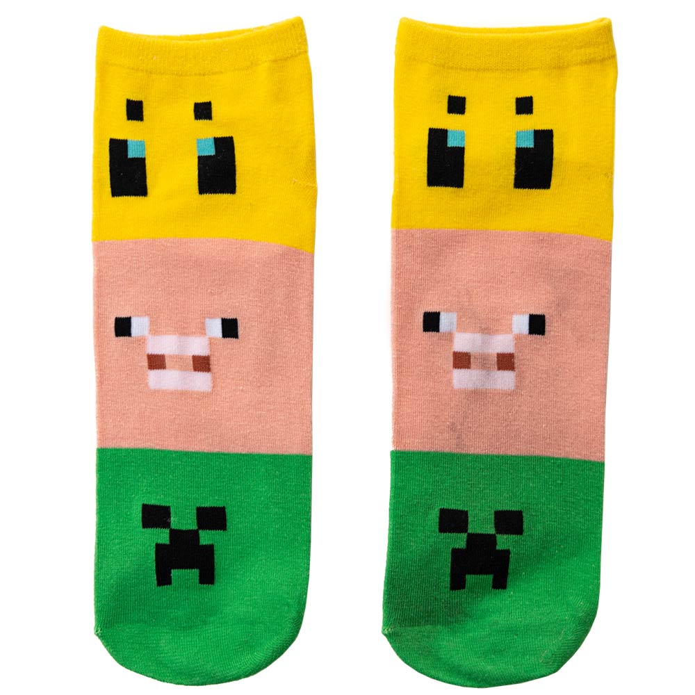 Minecraft - Evil Mobs Ankle Socks - Clothing - EB Games New Zealand