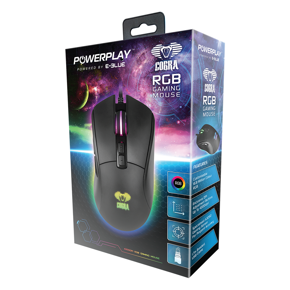 PowerPlay E-Blue Cobra RGB Gaming Mouse - PC - EB Games New Zealand