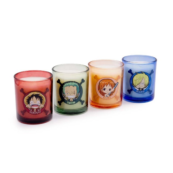 One Piece - Chibi Character Glass Candle Set 4-Pack - Toys and ...