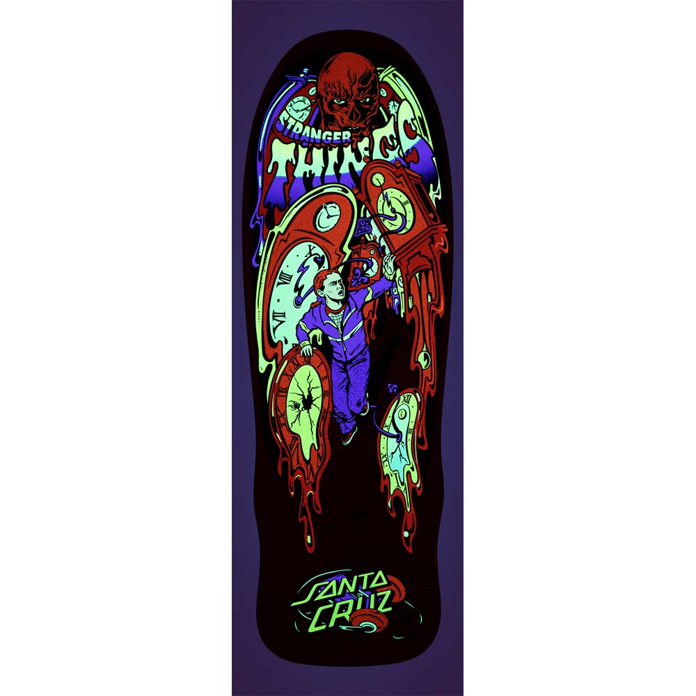 Stranger Things - Santa Cruz Melting Clock Skateboard Deck 9.7in - Toys ...