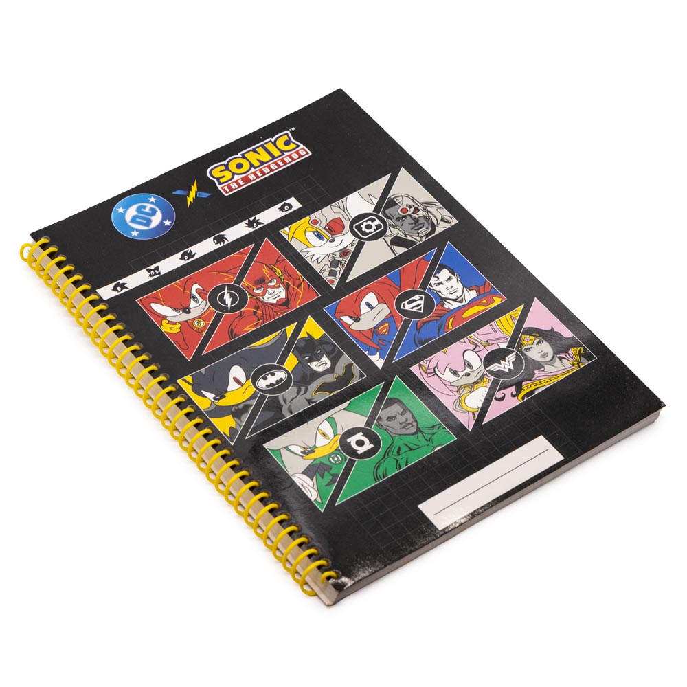 DC X Sonic the Hedgehog - Character A4 Spiral Notebook - Office Stuff ...