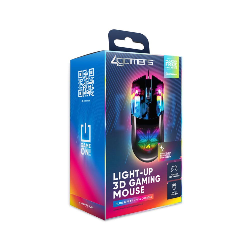4Gamers - Light Up 3D Gaming Mouse - PC - EB Games Australia