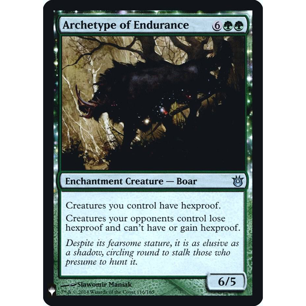 Magic: The Gathering - TCG - The List Reprints - Archetype of Endurance ...