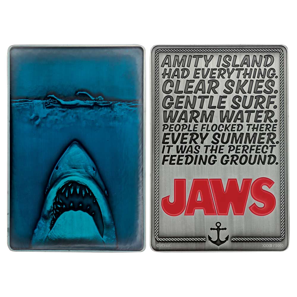 Jaws (50th Anniversary) - Poster Ingot Replica - Collectibles - ZiNG ...