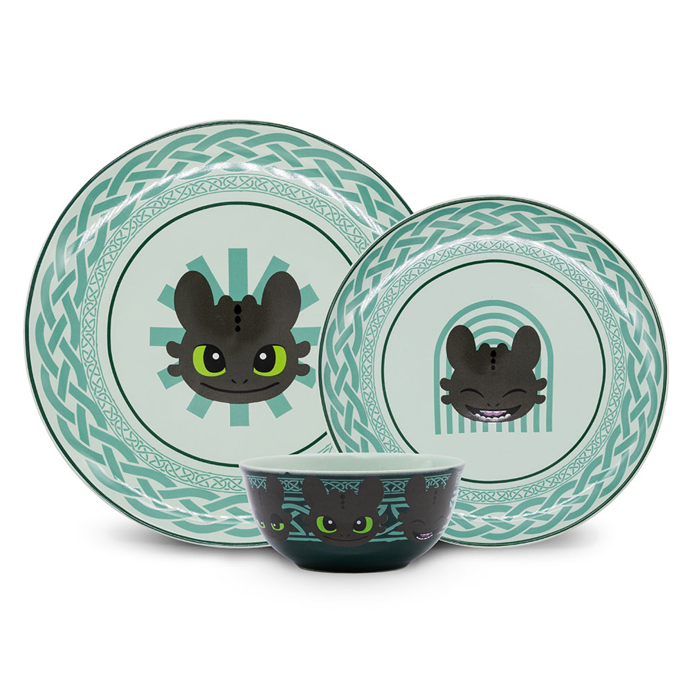 How to Train Your Dragon - Toothless Chibi 12-Piece Dinner Set - Things ...