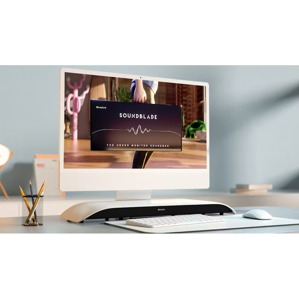 BlueAnt - Soundblade Under Monitor Soundbar - White - Electronics - EB ...