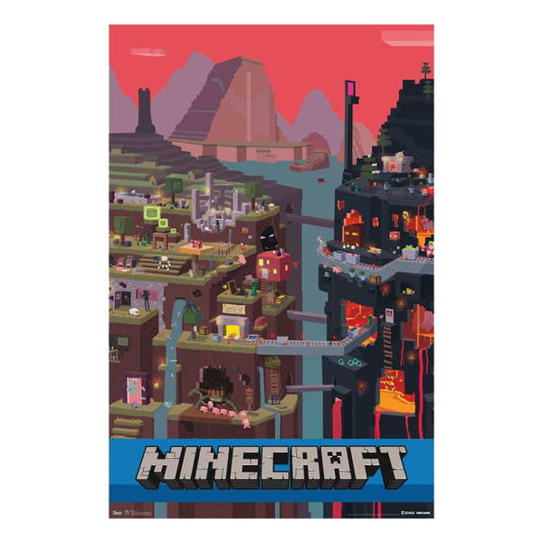 Minecraft - World Portrait Poster - ZiNG - EB Games New Zealand