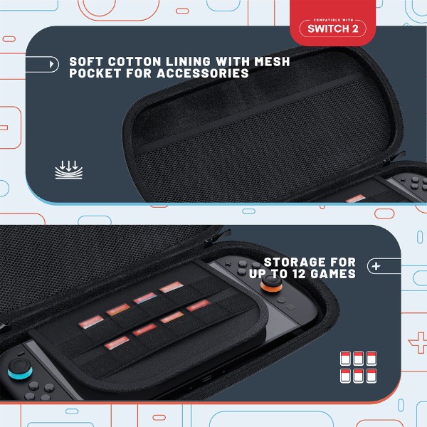 4Gamers - Travel Kit for Nintendo Switch 2 - Black - Nintendo Switch 2 ...