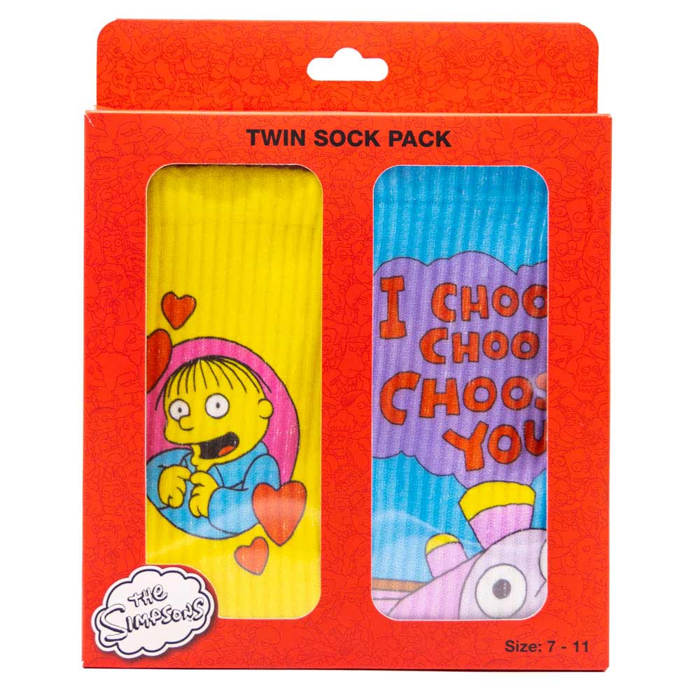 The Simpsons - I Choo-Choo-Choose You Socks 2-Pack - Clothing - EB ...