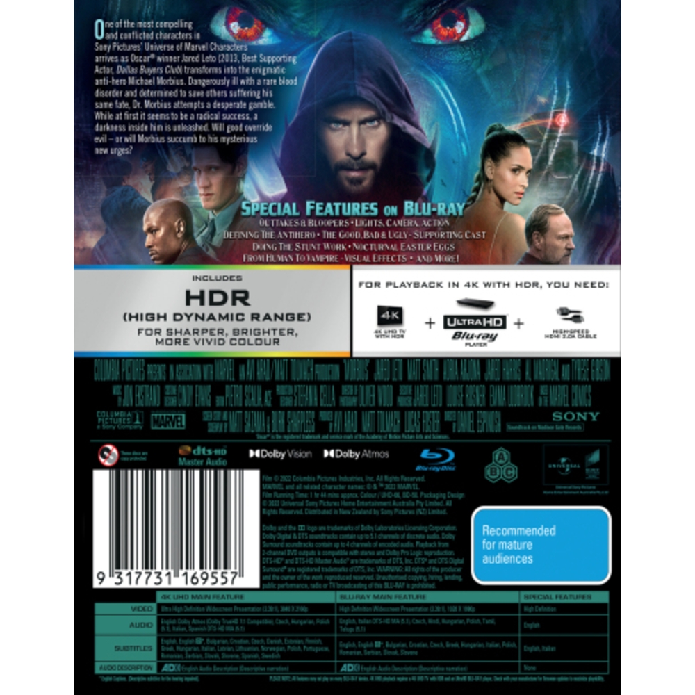 Morbius (4K UHD / Blu-Ray) - Loot - EB Games Australia