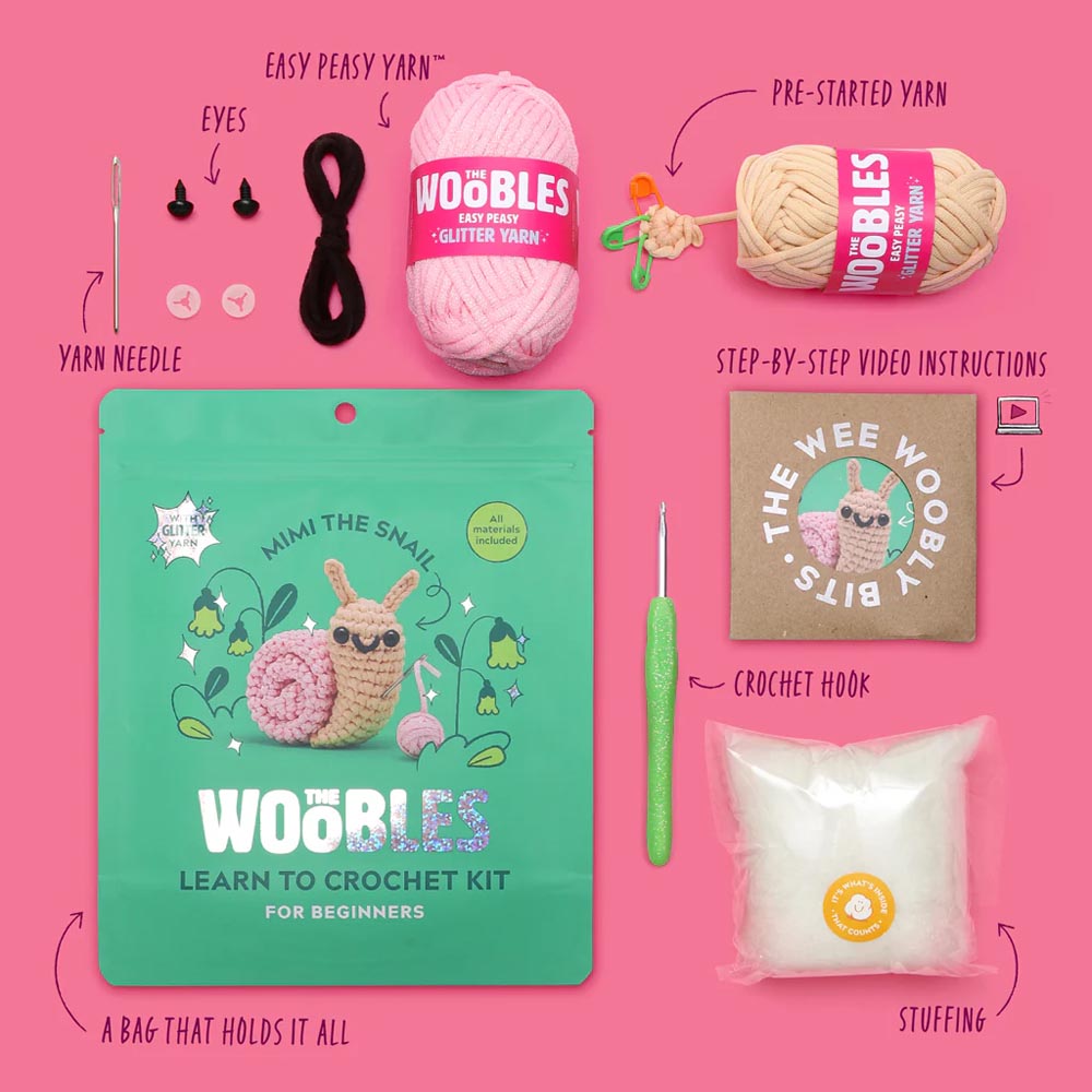 The WOOBLES - Mimi the Snail Crochet Kit - Toys and Collectibles - EB ...