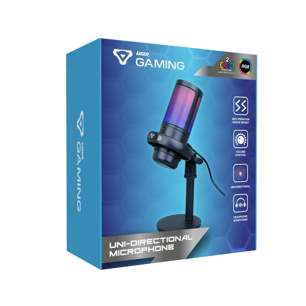 Laser - RGB Streaming Microphone with Headphone Jack - Electronics - EB ...