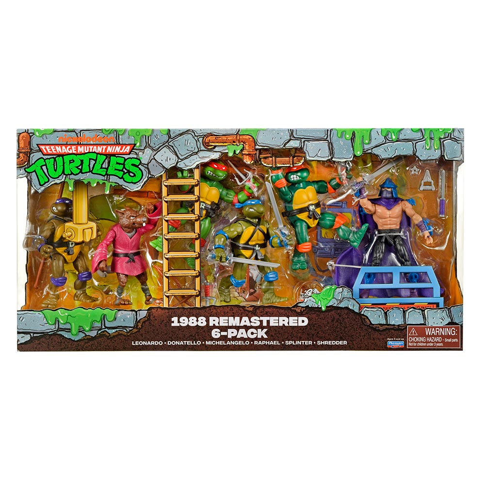 Teenage Mutant Ninja Turtles - 1988 Remastered Action Figure 6-Pack ...