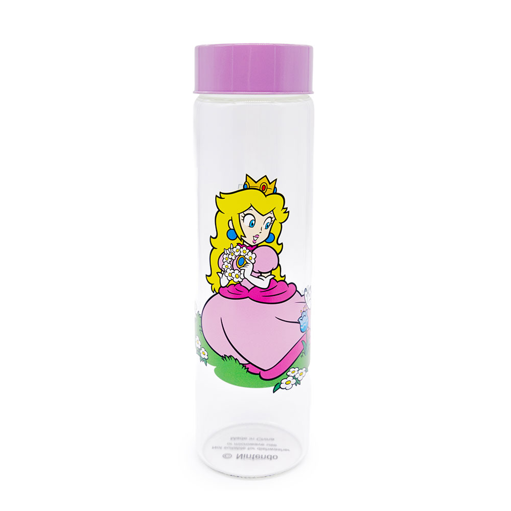 Nintendo - Super Mario Bros - Peach Glass Drink Bottle - Things For ...