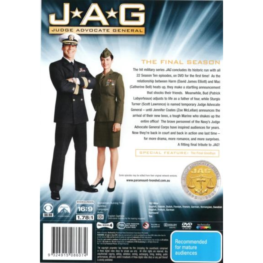 JAG: Judge Advocate General - Season 10 (The Final Season) - Loot - EB Games Australia