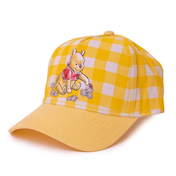 Disney - Winnie The Pooh Picking Flowers Gingham Curve-Brim Cap ...