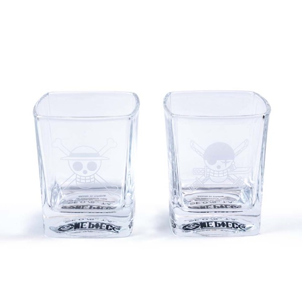 One Piece - Luffy & Zoro Glass Tumbler 2-Pack - Loot - EB Games Australia