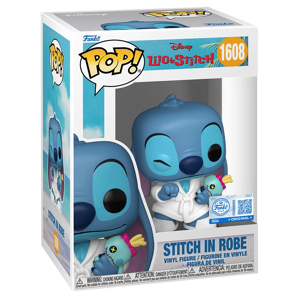 Disney - Lilo & Stitch - Stitch in Robe Pop! VInyl Figure - Toys and ...
