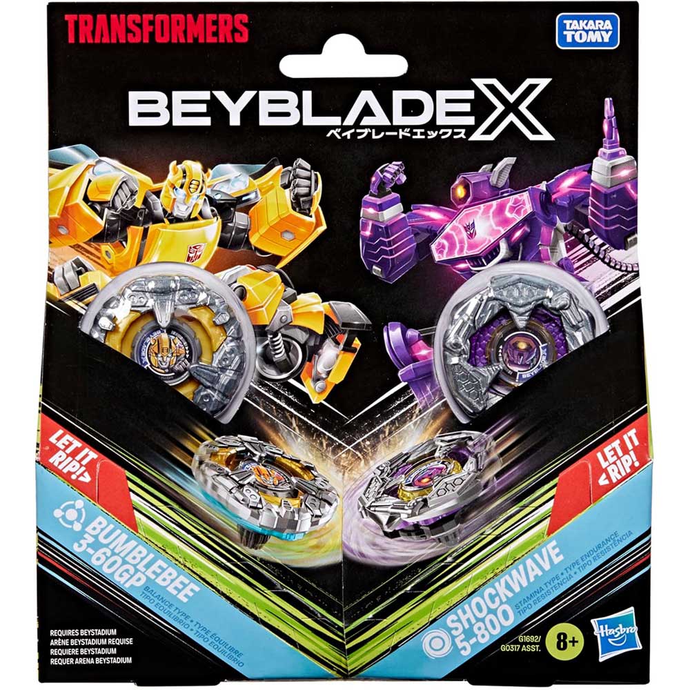 Beyblade X - Transformers Bumblebee 3-60GP vs. Shockwave 5-80O ...