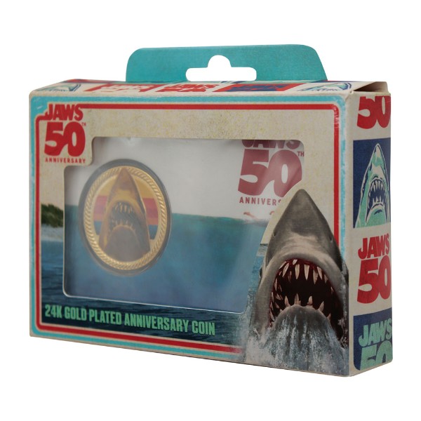 Jaws - 50th Anniversary 24k Gold Plated Anniversary Coin - Collectibles ...