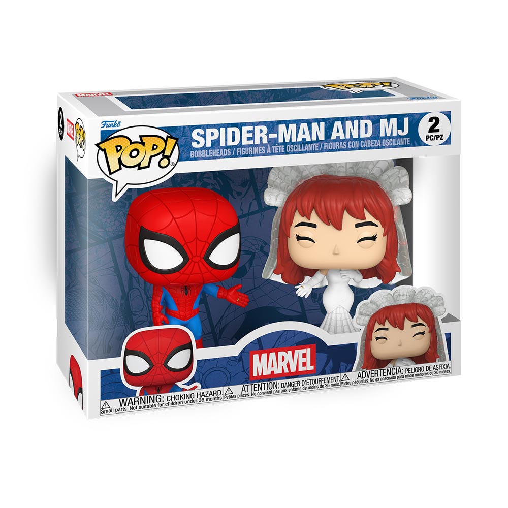 Marvel - Spider-Man - Spider-Man and MJ Pop! Vinyl Figure 2-Pack ...