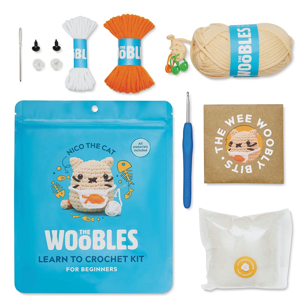 The WOOBLES - Nico the Cat Crochet Kit - Toys and Collectibles - EB ...
