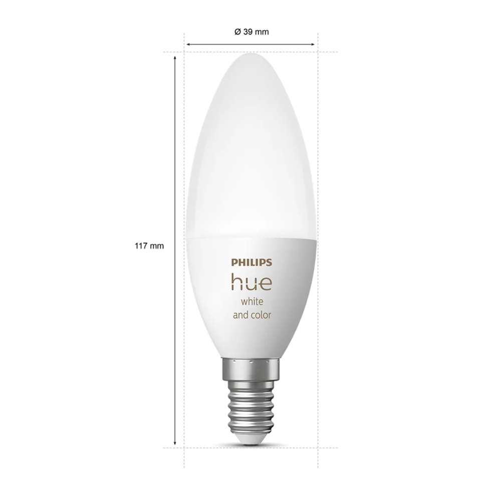Philips - Hue E14 B39 Candle-Shaped Smart Bulb V2 - Electronics - EB ...