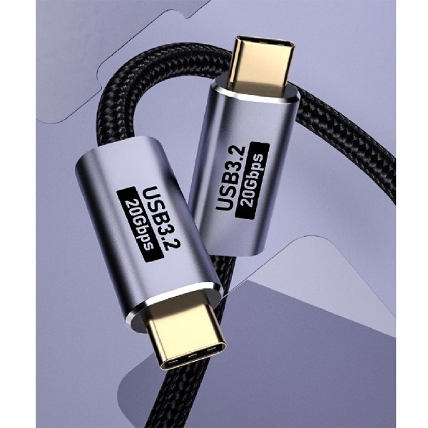 Pisen Braided USB-C to USB-C Charge & Video Cable 1m - Black - Electronics - EB Games Australia