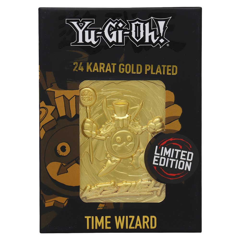 Yu-Gi-Oh! - Time Wizard 24k Gold Plated Time Wizard Metal Card - Toys ...