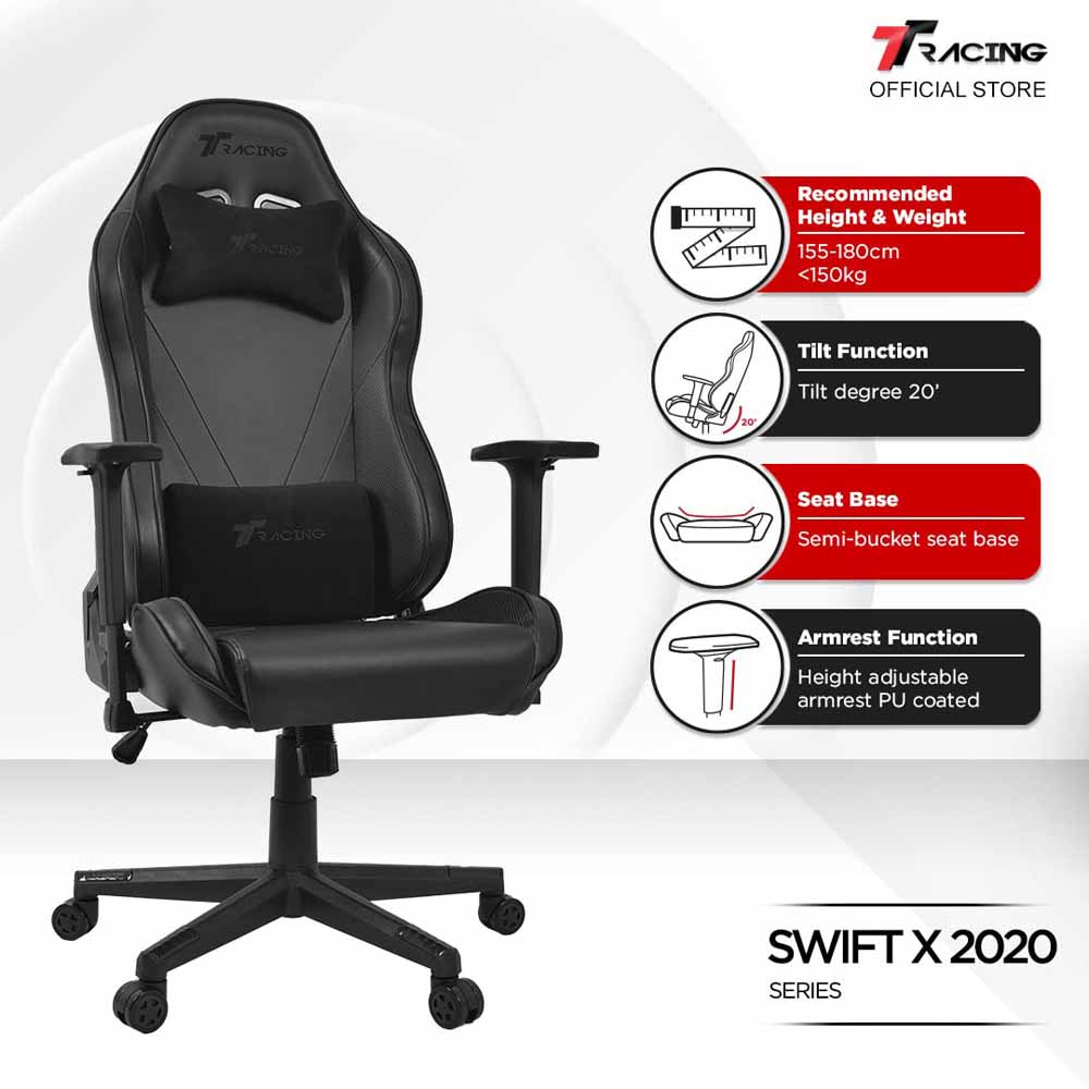 TTRacing Swift X 2020 Gaming Chair - Stealth - PC - EB Games Australia