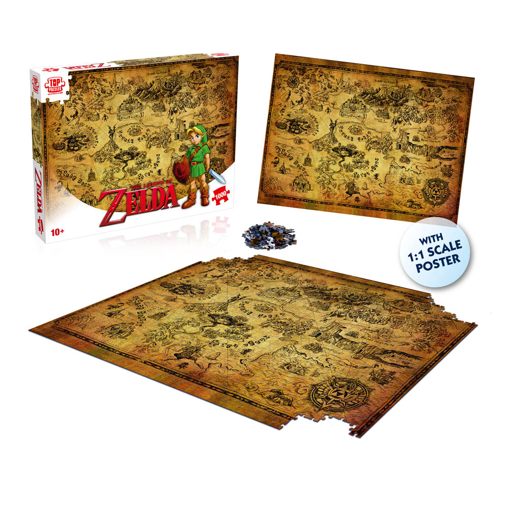 The Legend of Zelda - Hyrule 1000 Piece Jigsaw Puzzle - Toys and ...