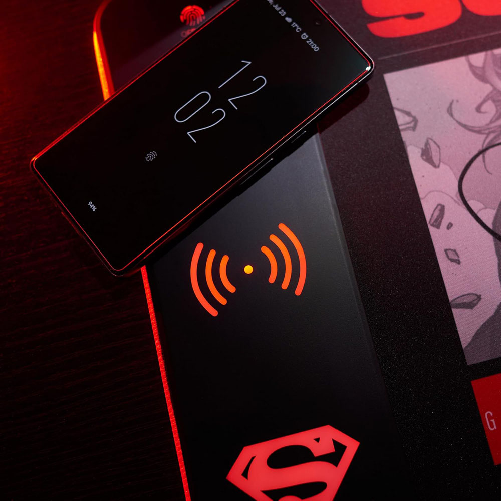 DC Comics - Numskull XL RGB Gaming Mat with 15W Wireless Charger - PC ...