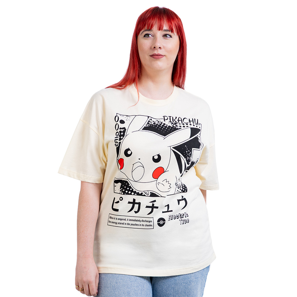 Pokemon - Manga Pikachu Oversized T-Shirt - Clothing - ZiNG Pop Culture