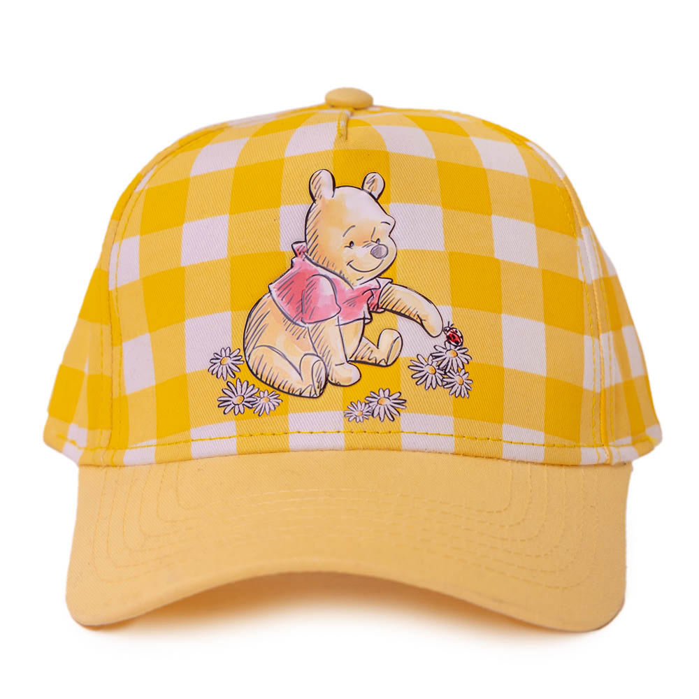 Disney - Winnie The Pooh Picking Flowers Gingham Curve-Brim Cap ...