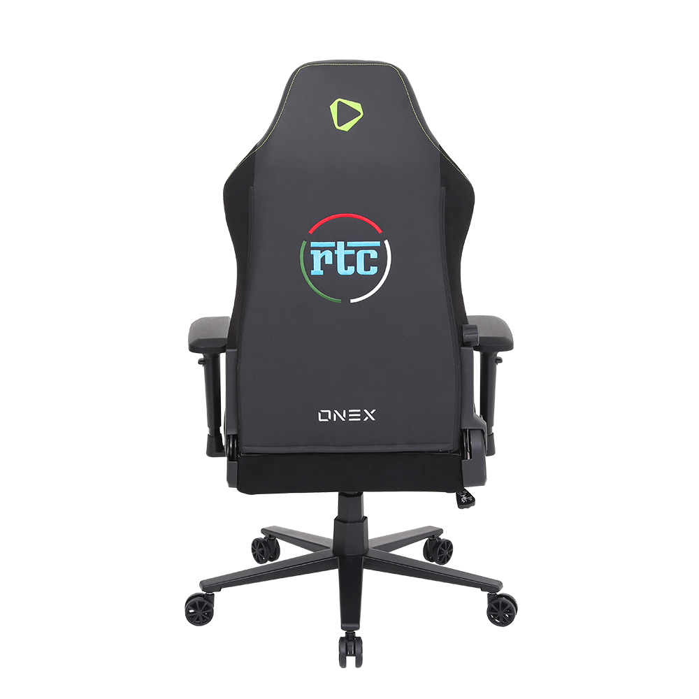 OneX - RTC ErgoGlide Alcantara Gaming Chair - Black/Green - PC - EB ...