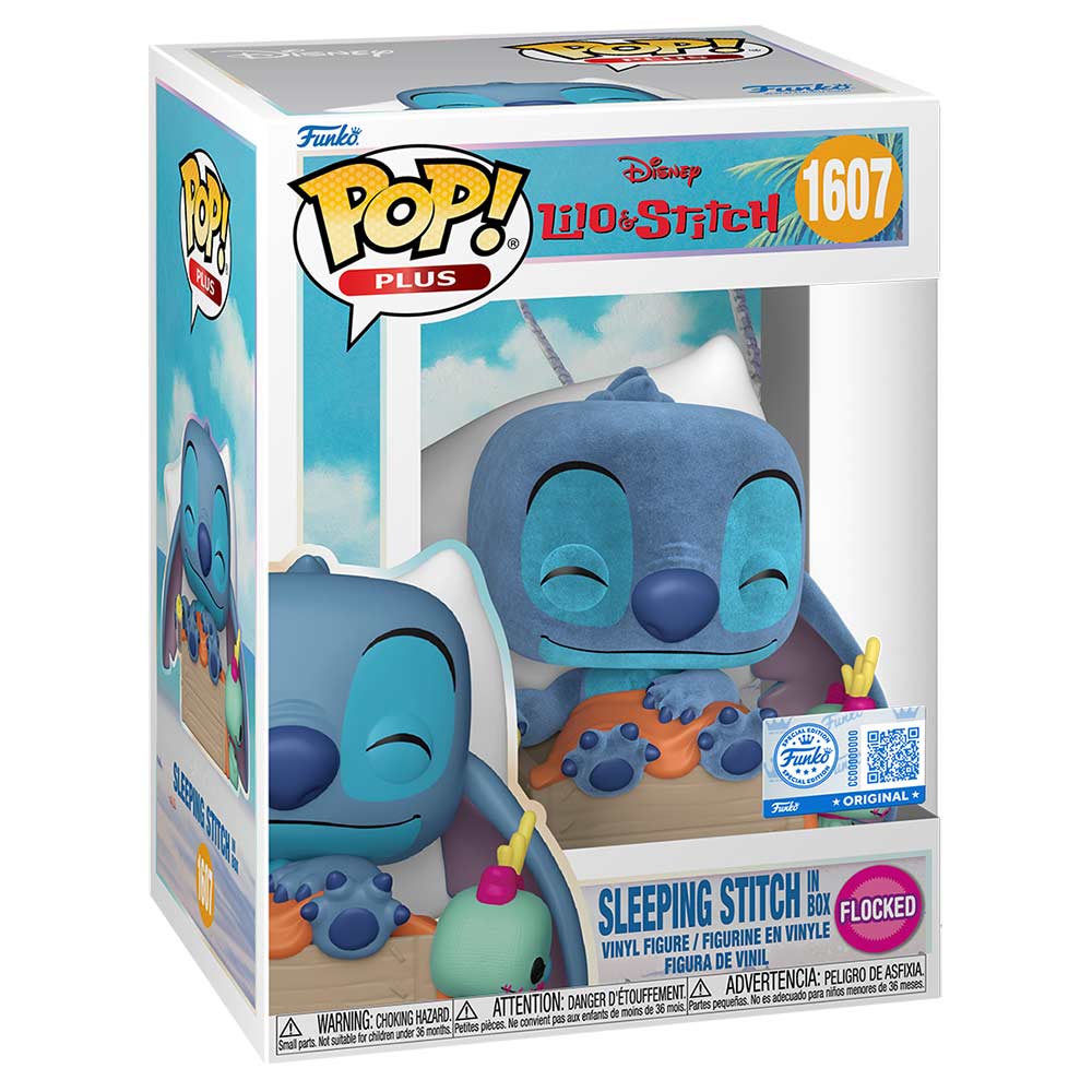 Disney - Lilo & Stitch - Sleeping Stitch Flocked Pop! Vinyl Figure ...