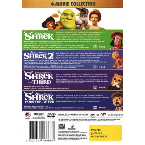 Shrek: 4-Movie Collection (Shrek / Shrek 2 / Shrek the Third / Shrek Forever After) - Loot - EB ...