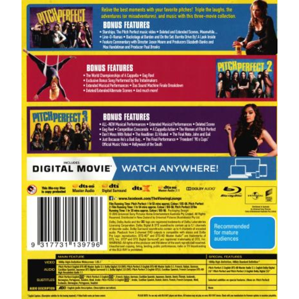 Pitch Perfect Trilogy (Pitch Perfect / Pitch Perfect 2 / Pitch Perfect ...
