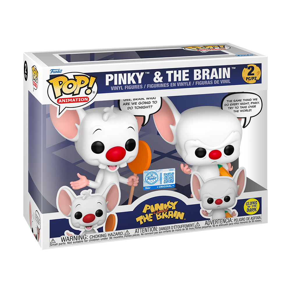 Pink & The Brain Pop! Sayings Glow Vinyl Figure 2-Pack - Toys and ...