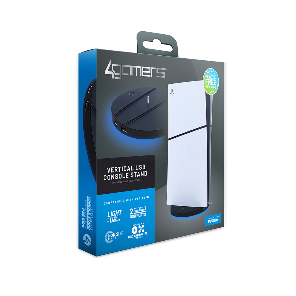 4Gamers PS5 Slim Vertical Stand With USB Charging Ports - EB Games Australia