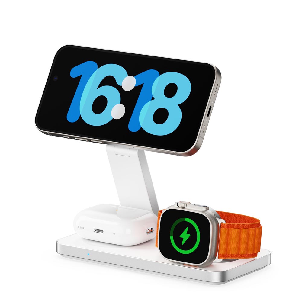 Laser ChargeCore 3-in-1 MagSafe Charger - White - Electronics - EB ...