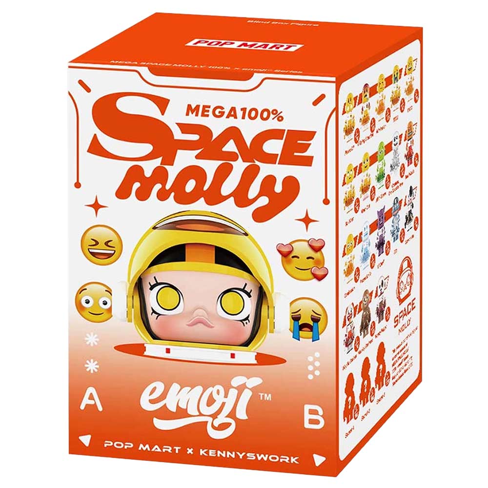 POP MART - Mega 100% Space Molly x Emoji Blind Box (Single Box) - Toys ...