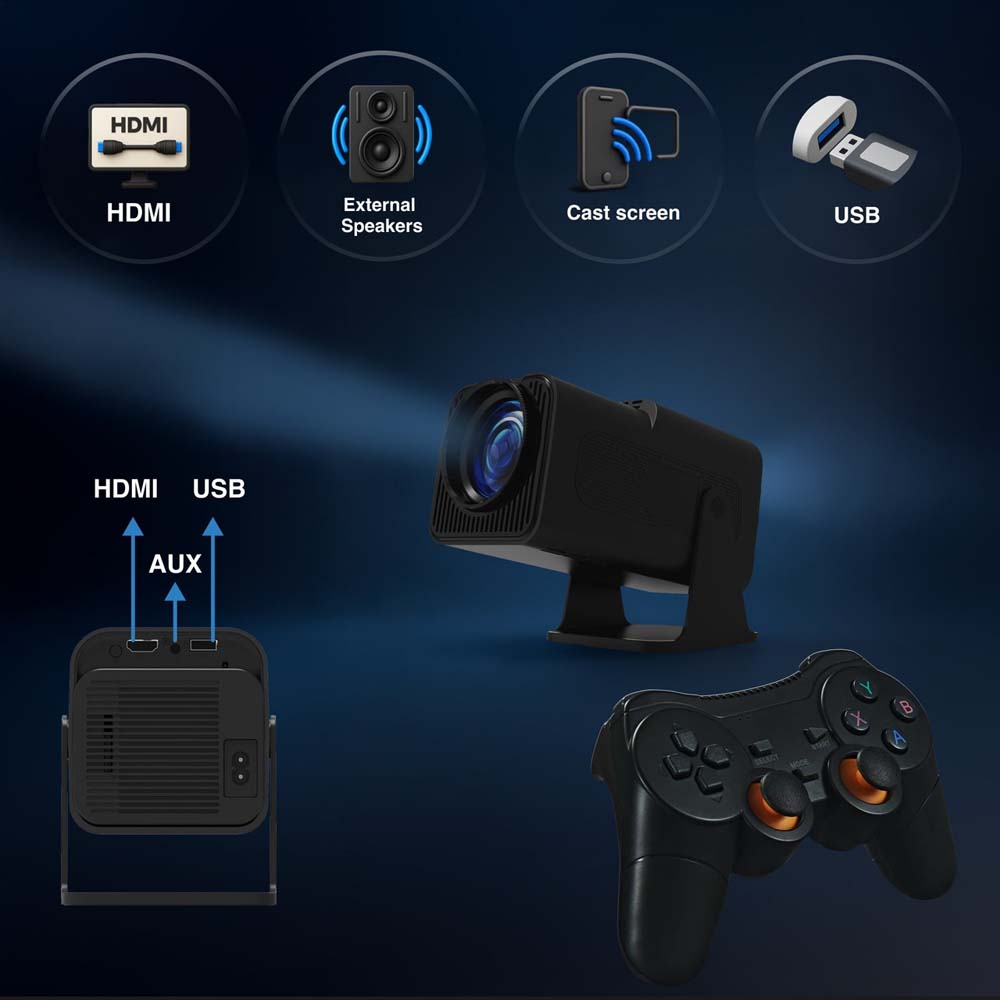 Smart Gaming Projector with 80 Games Dual Controllers - Electronics ...