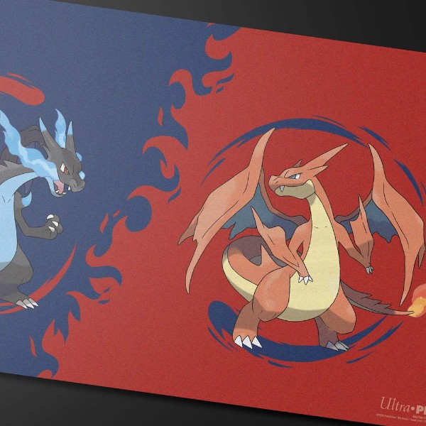Pokemon - TCG - ULTRA PRO Mega Charizard X & Mega Charizard Y Playmat ...