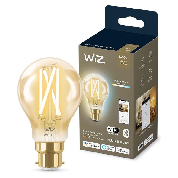 WiZ A60 B22 7W Smart Filament Globe Gen2 - Loot - EB Games Australia