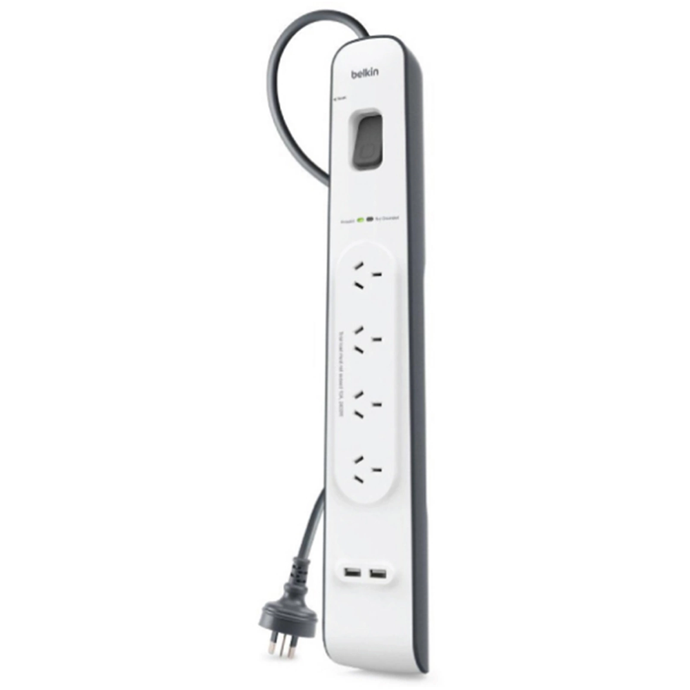 Belkin 4 Outlet Power Surge Protector with USB Ports - Electronics - EB ...