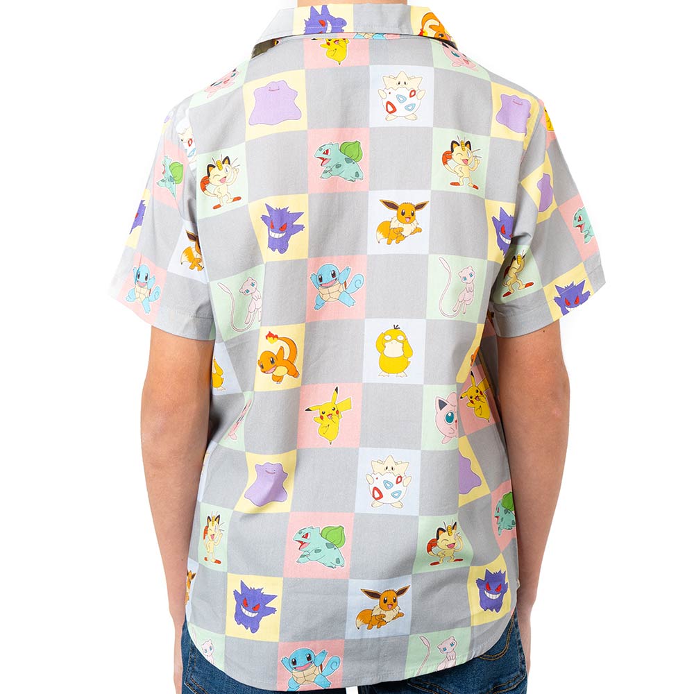 Pokemon - All-Time Faves Checkerboard Kids Short-Sleeve Shirt ...