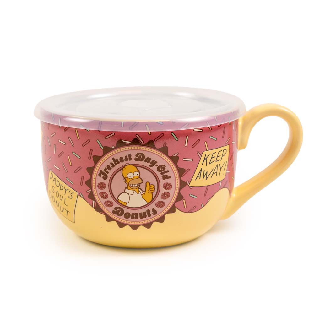 The Simpsons - Freshest Day-Old Donuts Soup Bowl with Lid - Toys and ...