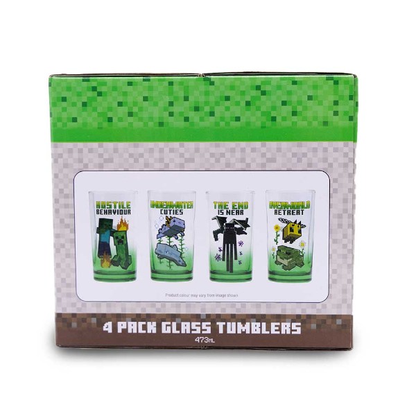 Minecraft - Mobs Glass 4-Pack - Toys and Collectibles - EB Games Australia