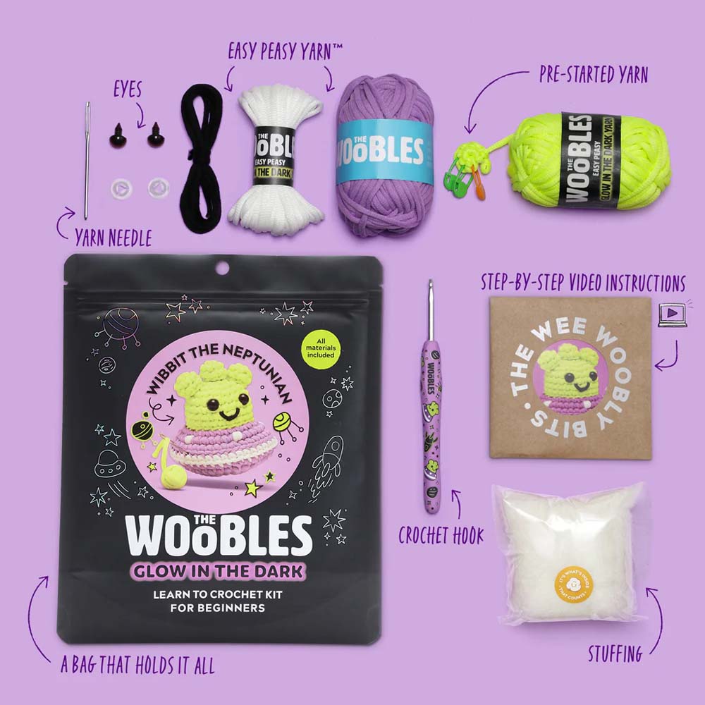 The WOOBLES - Wibit the Neptunian Crochet Kit - Toys and Collectibles ...
